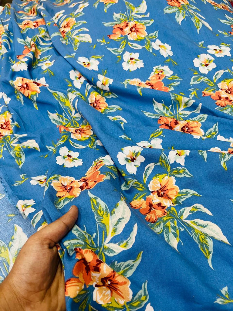 Premium Pure Modal Cotton FABRIC Digital PRINTED (Big WIDTH!!) - KANTAGIRI